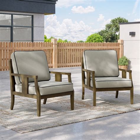 2 Set Patio Teak Wood Outdoor Chair On Sale Overstock 43435035