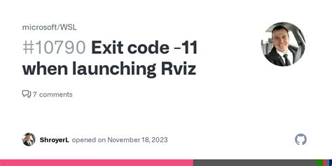 Exit Code 11 When Launching Rviz · Issue 10790 · Microsoftwsl · Github