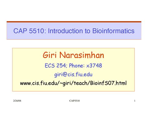 how to represent patterns bioinformatics slides cap 5510 docsity