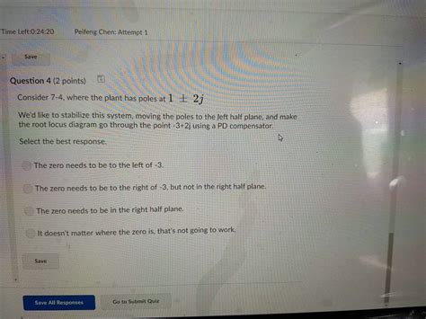 Solved Problem 7 4 More Root Locus Design Consider The Pd