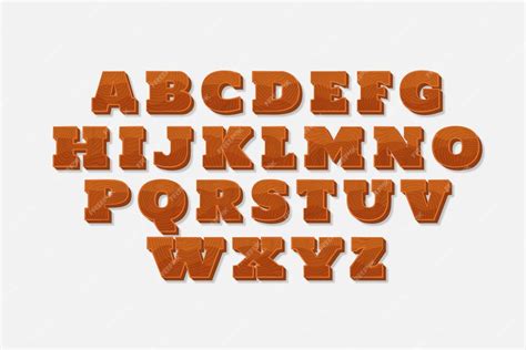 손으로 그린 나무 알파벳 무료 벡터