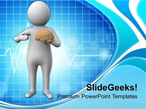 Image Of A Man With Human Brain PowerPoint Templates Ppt Backgrounds For Slides