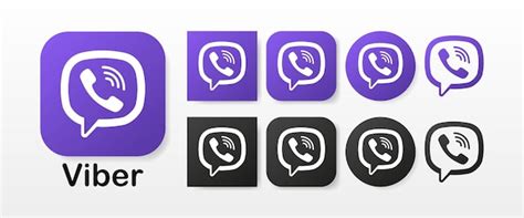 Viber 로고 색 바탕에 Viber 터 아이콘 소셜 네트워크 Viber 소셜 미디어 개념 설치 프리미엄 벡터