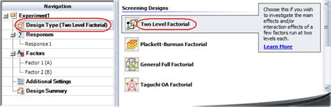 Two Level Factorial Designs Example