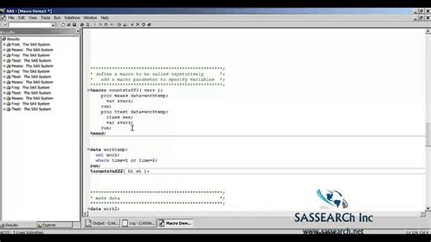 Sas Online Training Macros Demo Part One In Sas Youtube