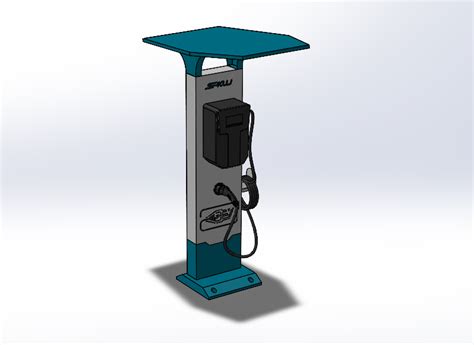 7kW电动汽车充电 SOLIDWORKS 2021 模型图纸下载 懒石网