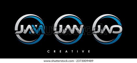 Jwm Jwn Jwo Letter Initial Logo Stock Vector Royalty Free 2373009489