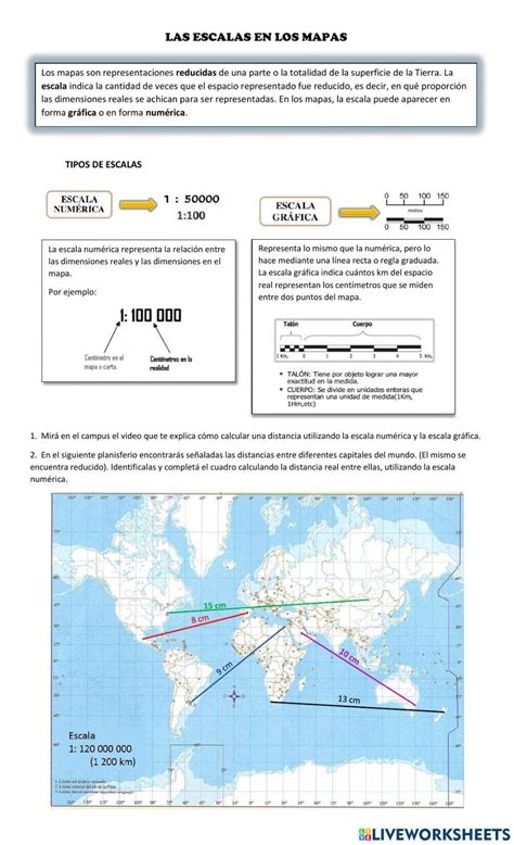 Hojas De Trabajo Escala Del Mapa