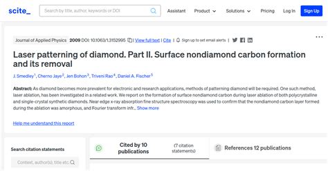 Laser Patterning Of Diamond Part Ii Surface Nondiamond Carbon Formation And Its Removal