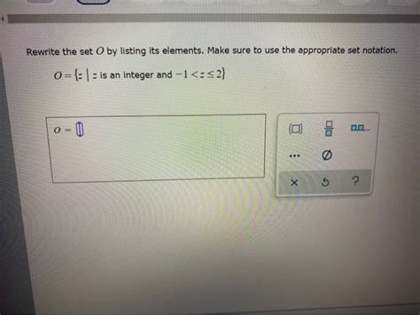 Solved Rewrite The Set O By Listing Its Elements Make Sure Chegg Com