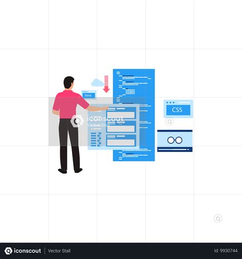 programmer is coding in css and html code animation by vector stall lottiefiles