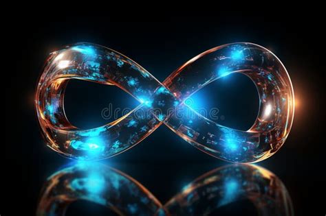Hand Holds A Virtual Reality Infinity Symbol Signaling Endless Virtual Experiences Stock