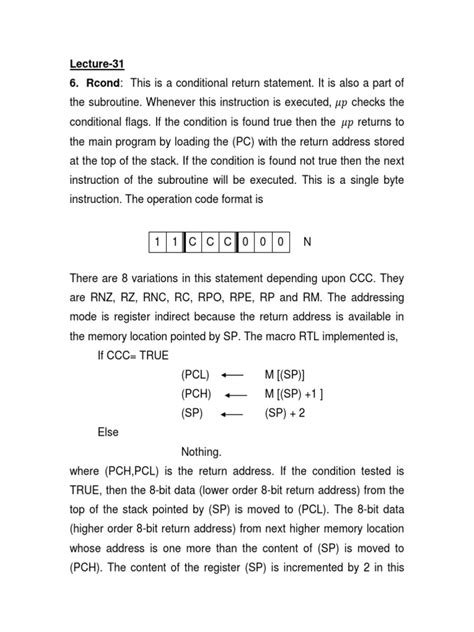 lecture 31 6 rcond this is a conditional return statement it is also a part of pdf