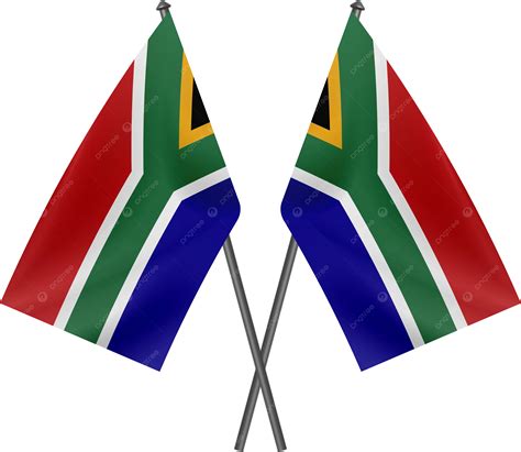 극 간단한 반 현실적인 그림 투명과 교차하는 남아프리카 공화국 국기 국기 횡단 깃발 투명 깃발 Png 일러스트 및 Psd 이미지 무료 다운로드 Pngtree