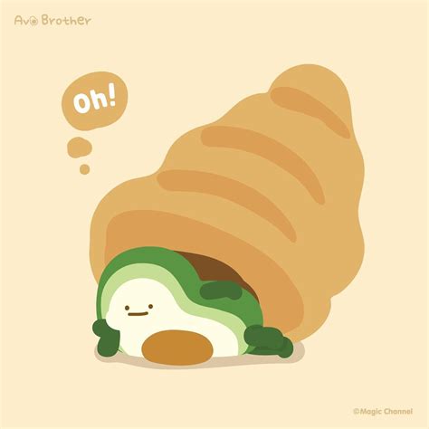 Avocadobromc 소라빵 아래에 누워 사색에 잠긴 형님카도를 그려봤어요💚 Tmi 하나