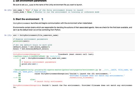 Unityenvironmentexception Couldnt Launch The 3dball Environment Provided Filename Does Not