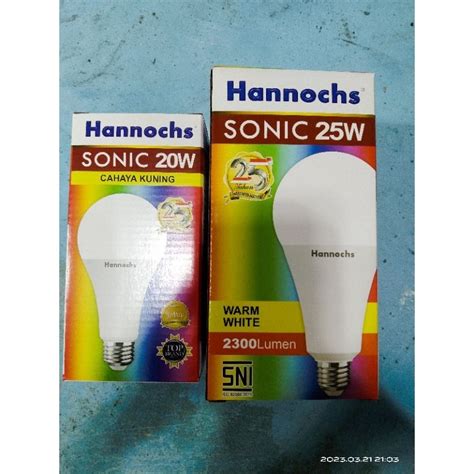 Jual Lampu Warm White Hannochs Watt Dan Watt Hannochs Lampu Led Bulat Warna Kuning