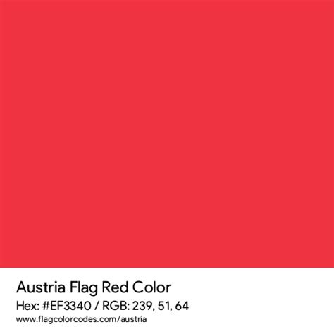 Austria Flag Color Codes