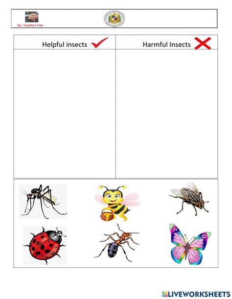 Helpful Insects Worksheet Insects Preschool Insects Kindergarten