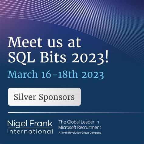 Nigel Frank International On Linkedin Sqlbits2023