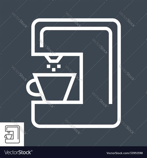 Coffee Maker Line Icon Royalty Free Vector Image