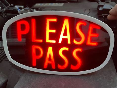 Vintage Nos Please Pass Sign Isetta Messerschmitt Heinkel Vw T2 Camper