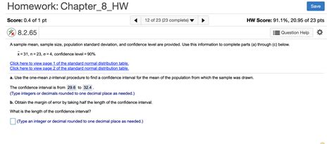 Solved Homework Chapter 8 Hw Save Score 0 4 Of 1 Pt 12 Of