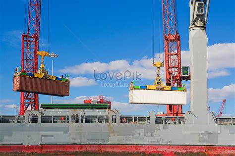 크레인 리프팅화물 컨테이너 사진 무료 다운로드 Lovepik