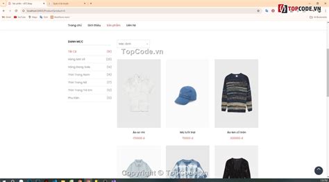 Source Code Website Bán Hàng Quần áo Thời Trang Và Phụ Kiện Fashion Aspnet Mvc Giao Diện Chuẩn