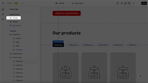How To Use Electro Top Bar Section