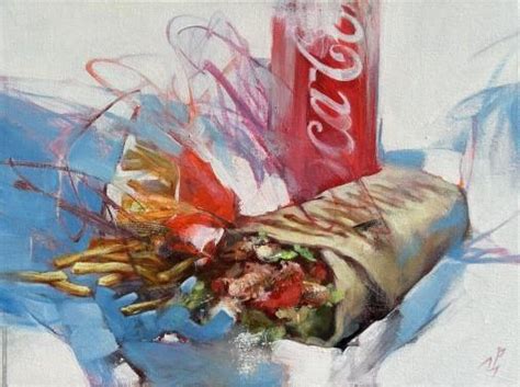 Купити картину «Обід з їжею та напоями акрилом на полотні в стилі реалізм Цапяк Іван