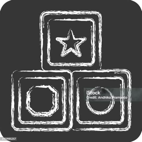 아이콘 블록 유치원 기호와 관련이 있습니다 분필 스타일 디자인 편집 가능 0명에 대한 스톡 벡터 아트 및 기타 이미지 0명 개발 곰 Istock