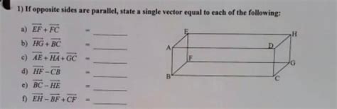 Solved 1 If Opposite Sides Are Parallel State A Single