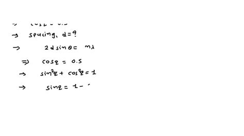 Solved Question 1 1 Point In An X Ray Diffraction Experiment X Rays Of Wavelength 0 31 Nm