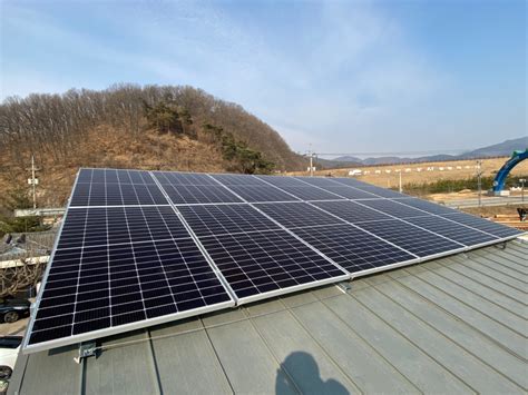 징크지붕 부착형 태양광 시공 한화 500w 6kw 설치완료 전라북도 전주시 완산구 효자동1가 비즈프로필