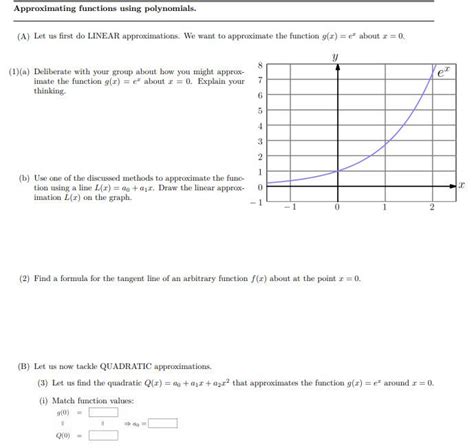Solved Approximating Functions Using Polynomials A Let Us