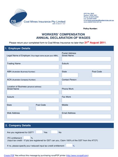 Fillable Online Annual Wage Declaration Form Non Monthly Fax Email