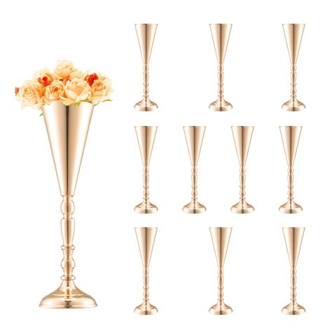 Vevor Tall Flower Vases For Weddings 10pcs 169 Gold Set