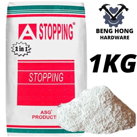1kg Asg Stopping Compound Plaster Ceiling Wall Repair Simen Plaster Siling Penampal Dinding