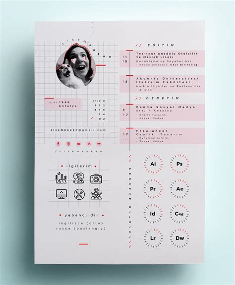 CV 2 0 1 8 On Behance Graphic Design Resume Graphic Design Cv