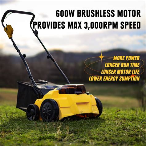 142” Cordless Dethatcher Scarifier For 20v Battery