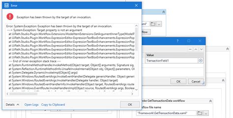 Import Argument Of Invoke Workflow Crashes By Clicking On Expansion