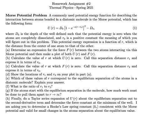 Video Solution Homework Assignment 2 Thermal Physics Spring 2021