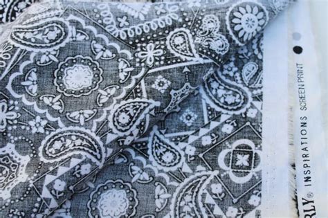 Black And White Bandana Print Cotton Fabric Waverly Inspirations Sewing