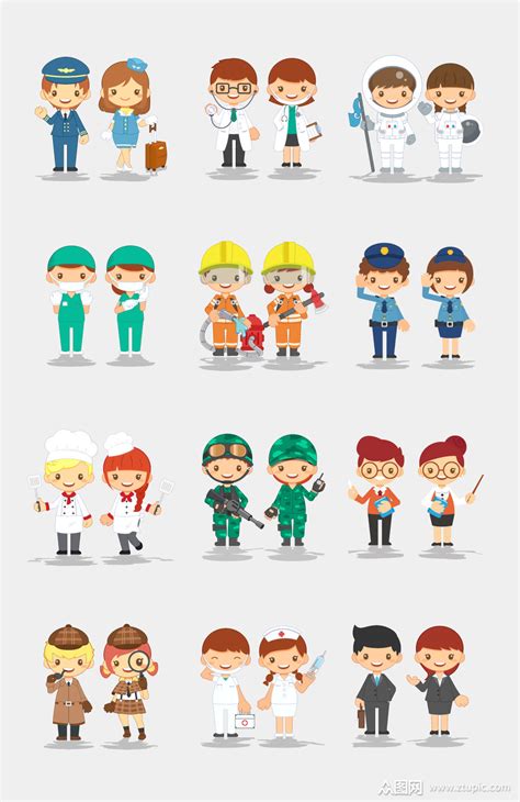 职业图片卡通人物 简笔画 第6页 大山谷图库