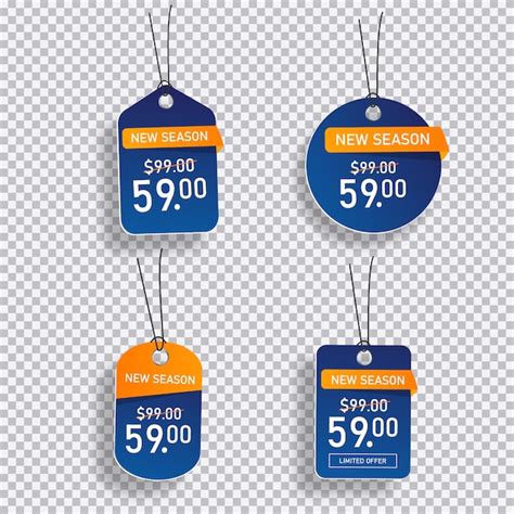 Coleção De Etiquetas De Preço De Venda Vetor Premium