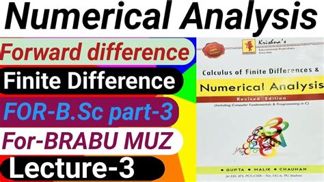 Numerical Analysis Finite The Shift Operator Relationbetweenoperators