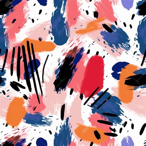 Premium Ai Image A Colorful Abstract Pattern With Brush Strokes And Spots Generative Ai