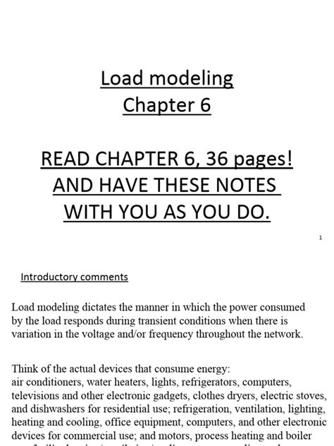 Load Modeling Pdf Electric Motor Electrical Components