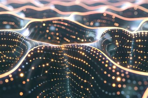 Abstract Digital Network With Glowing Lights Premium Ai Generated Image
